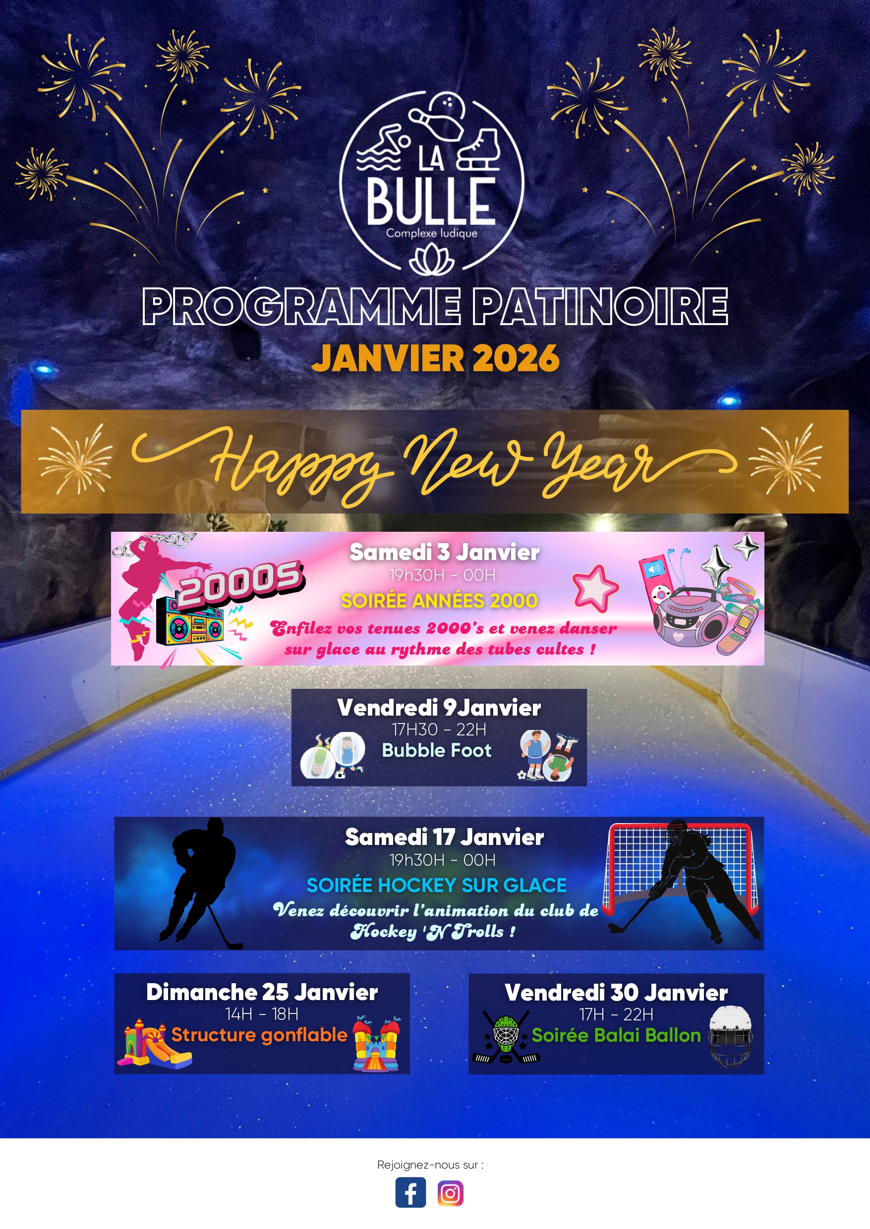 Planning d'activités La Bulle patinoire - Janvier 2026 | Office de ...